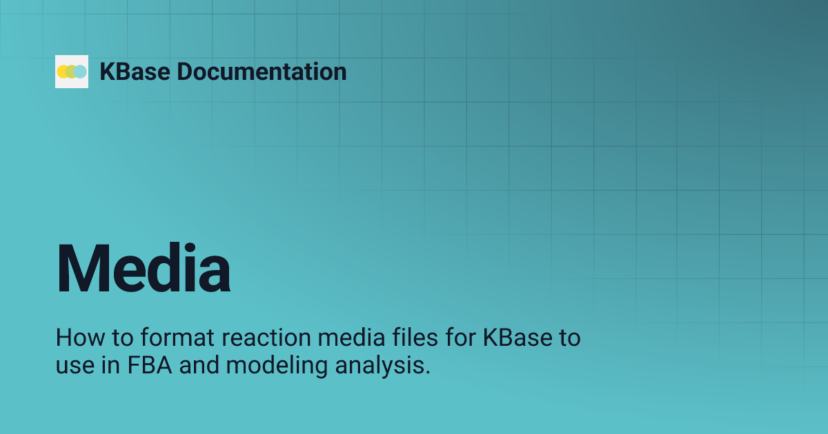 Media | KBase Documentation